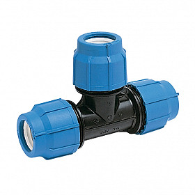 Tyleen 25mm T-stuk 3x klem | Breukers Bouwmaterialen B.V.