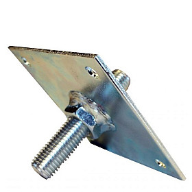 Plaat 10x10 + draadeind M16 t.b.v. betonpoer antra | Breukers ...